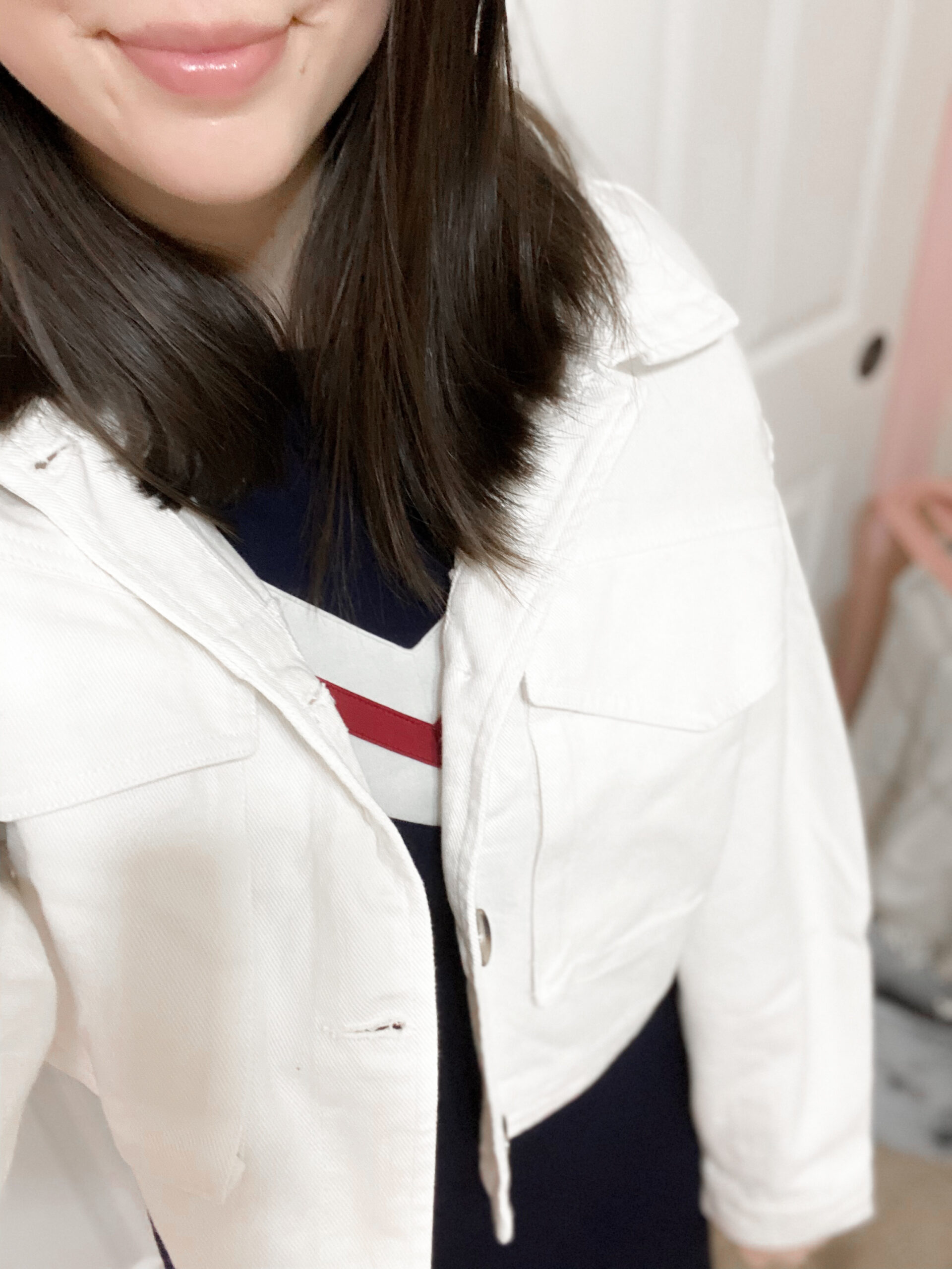 White Shacket Outfit + The Best Shirt Jacket Under $18!